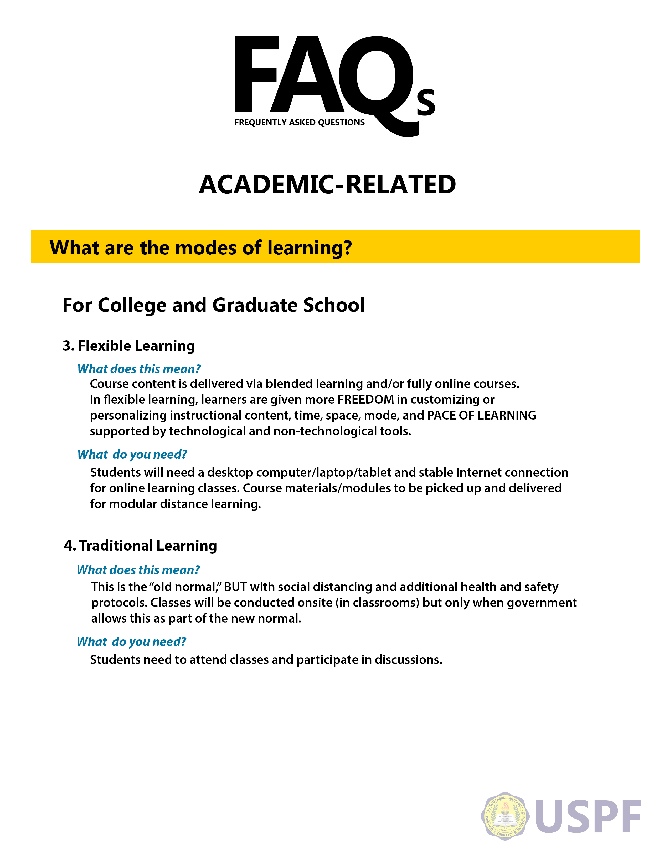 UNIVERSITY OF SOUTHERN PHILIPPINES FOUNDATION